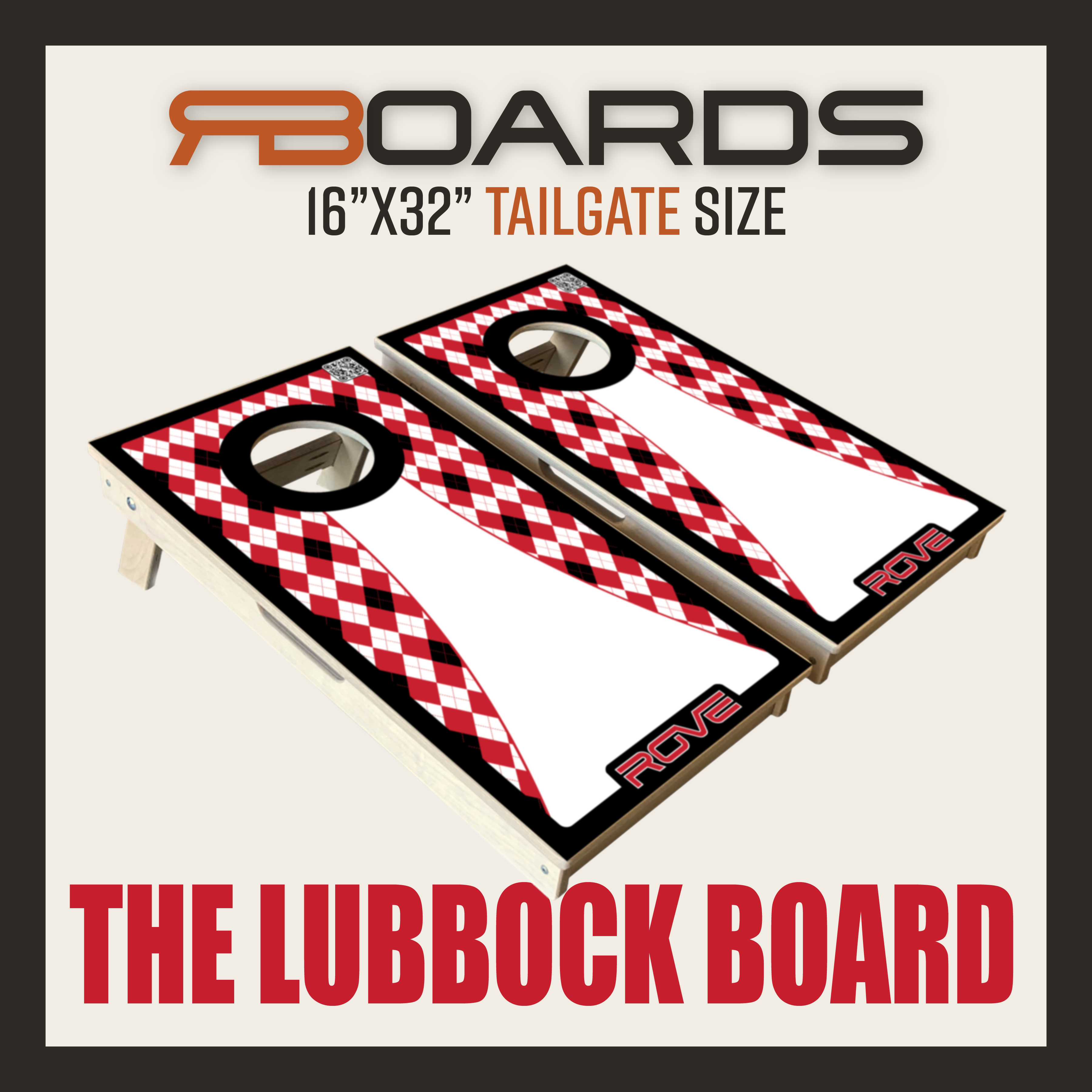 The Lubbock Board | Tailgate Size – Rove Cornhole
